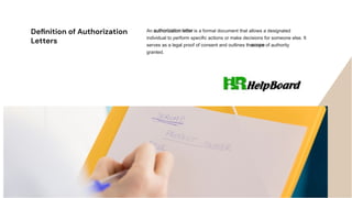 What is authorization letter , Writing an Authorization Letter | PPT