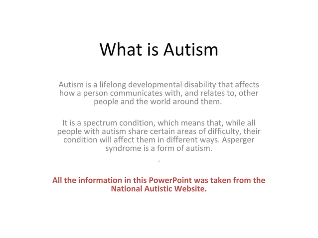 What is autism | PPT