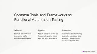 What is Automation Functional Testing & Its Importance | PPTX