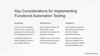 What is Automation Functional Testing & Its Importance | PPTX