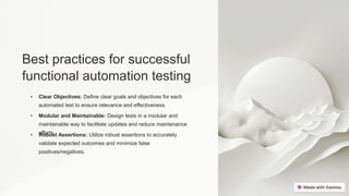 What is Automation Functional Testing & Its Importance | PPTX