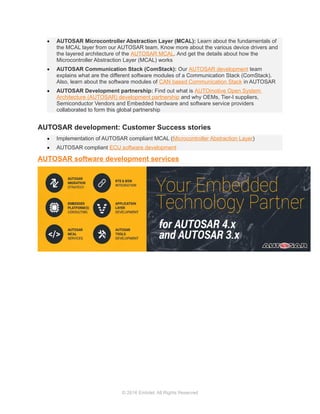 What is AUTOSAR Memory Stack | Software modules and device drivers | PDF