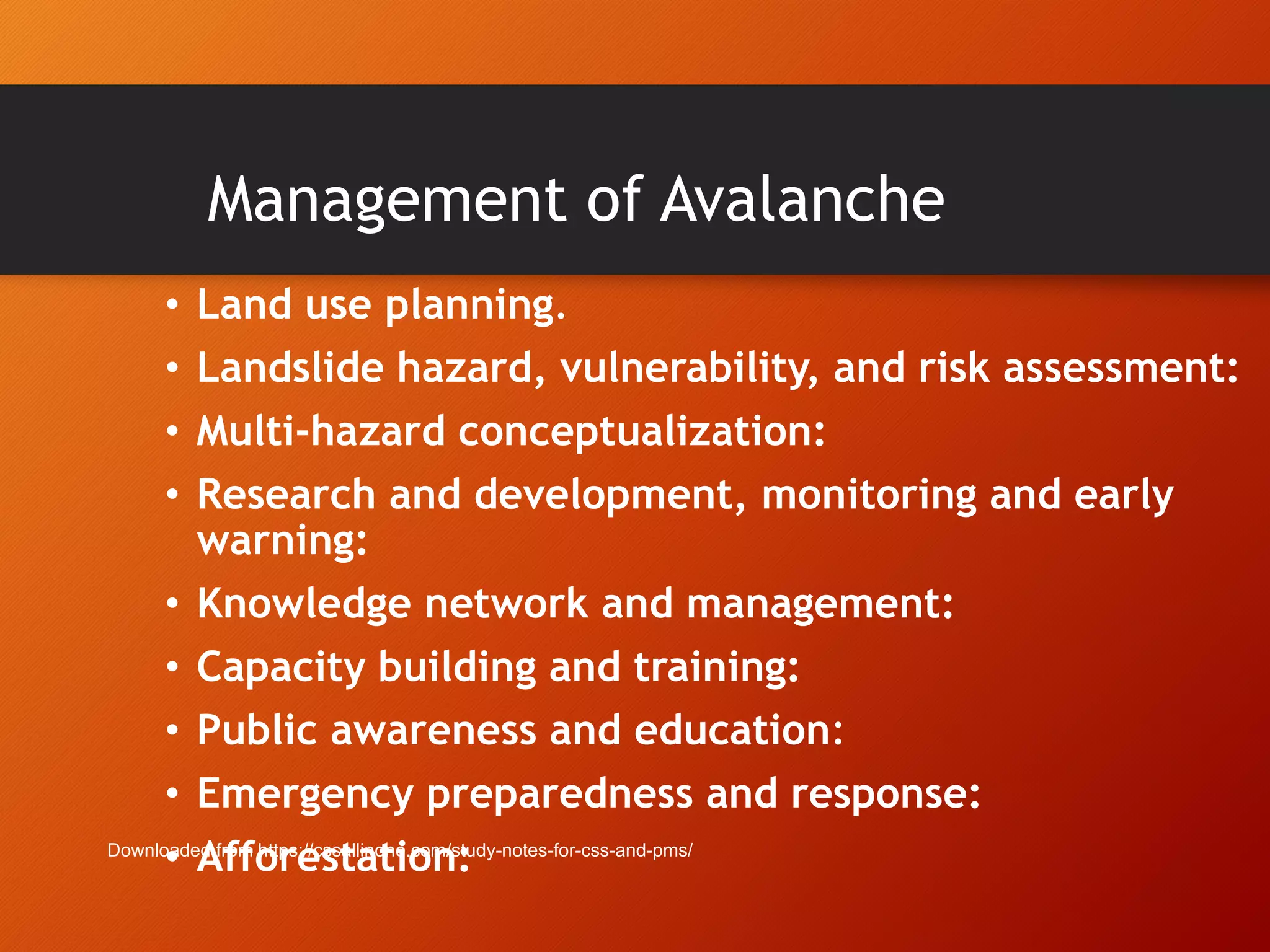 What is Avalanche and Causes of Avalanche CSS PMS General Science and Ability.pptx