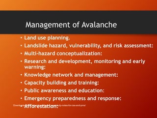What is Avalanche and Causes of Avalanche CSS PMS General Science and ...