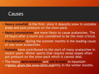 What is Avalanche and Causes of Avalanche CSS PMS General Science and ...
