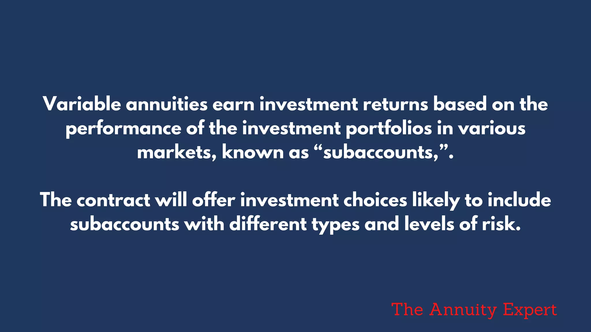 What is a Variable Annuity? | PPT