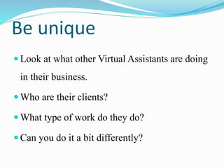 What is a virtual assistant niche? | PPTX