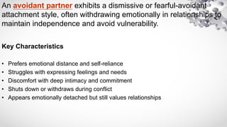 What is Avoidant Partner and Key Characteristics of it | PDF