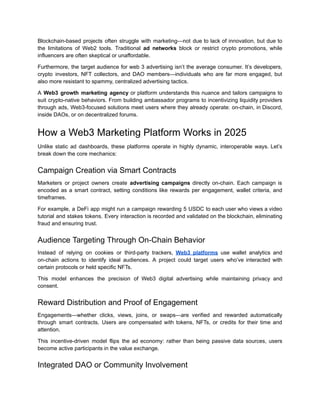 What is a Web3 Marketing Platform and How Does It Work in 2025? | PDF