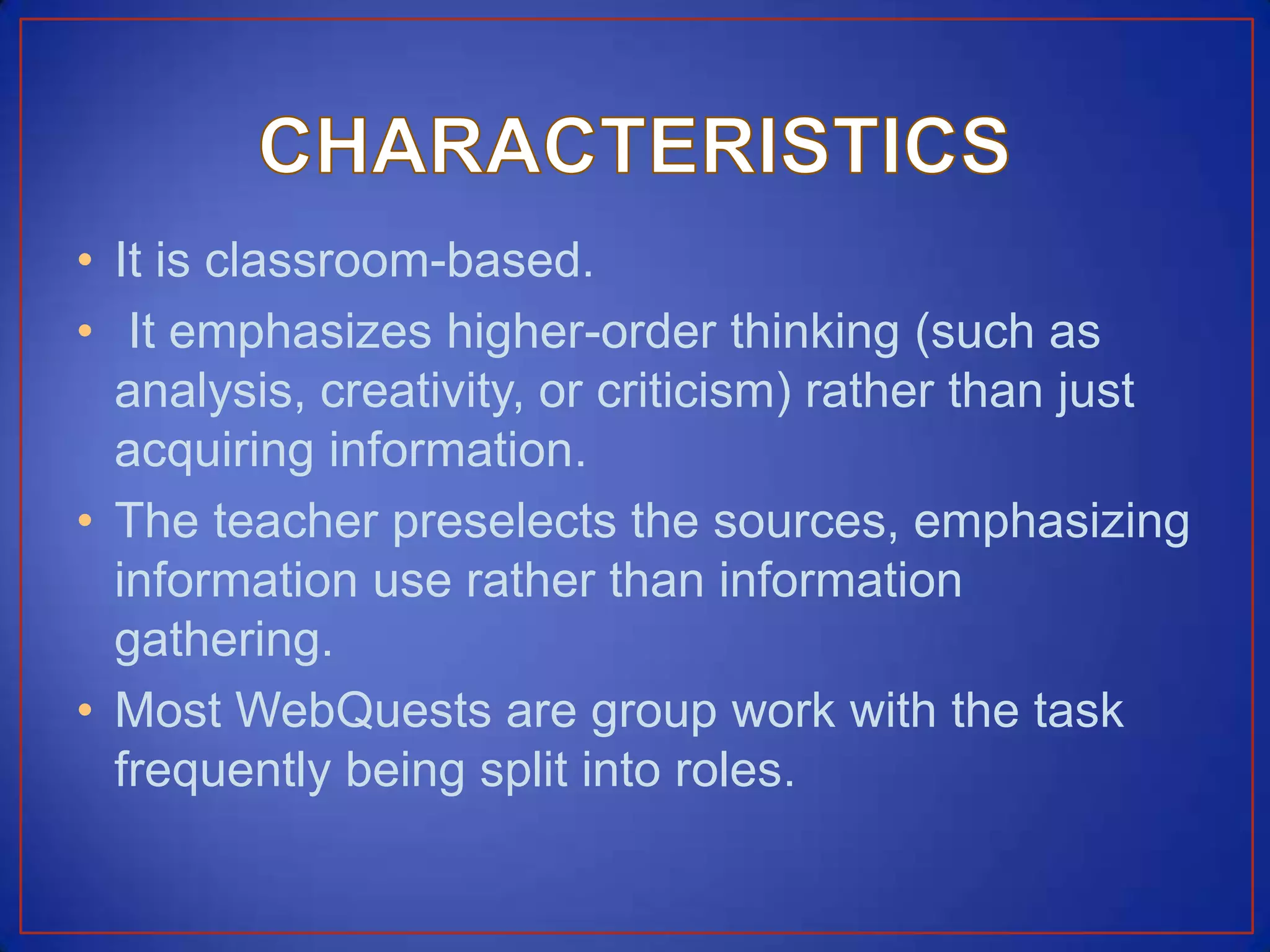 What is a web quest? | PPTX