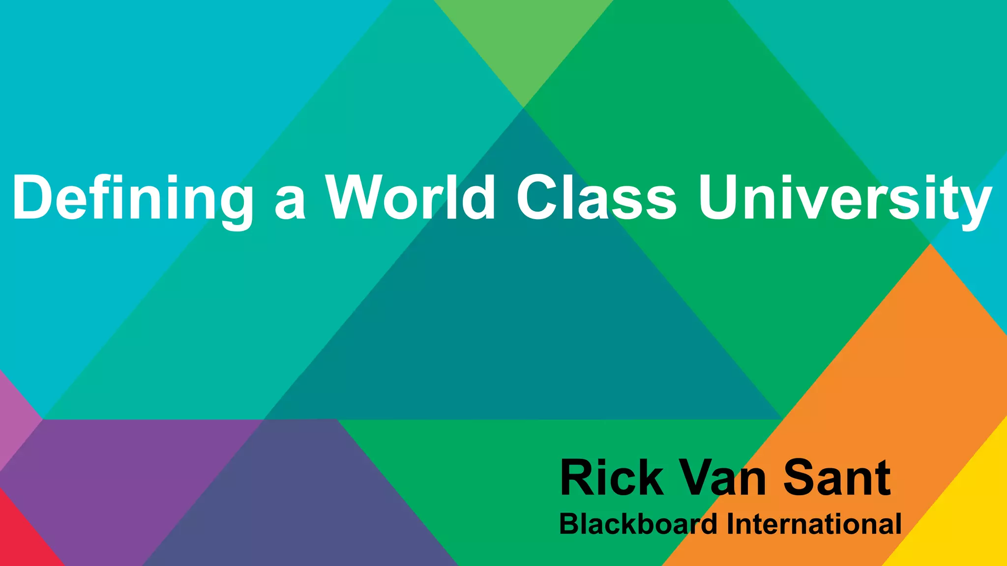 What is a world class university ppt | PDF