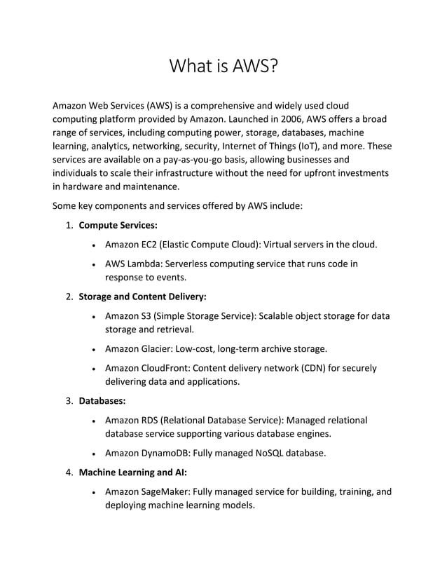 AWS Tutorial For Beginners / What Is AWS | PDF AWS Tutorial For Beginners / What Is AWS | PDF