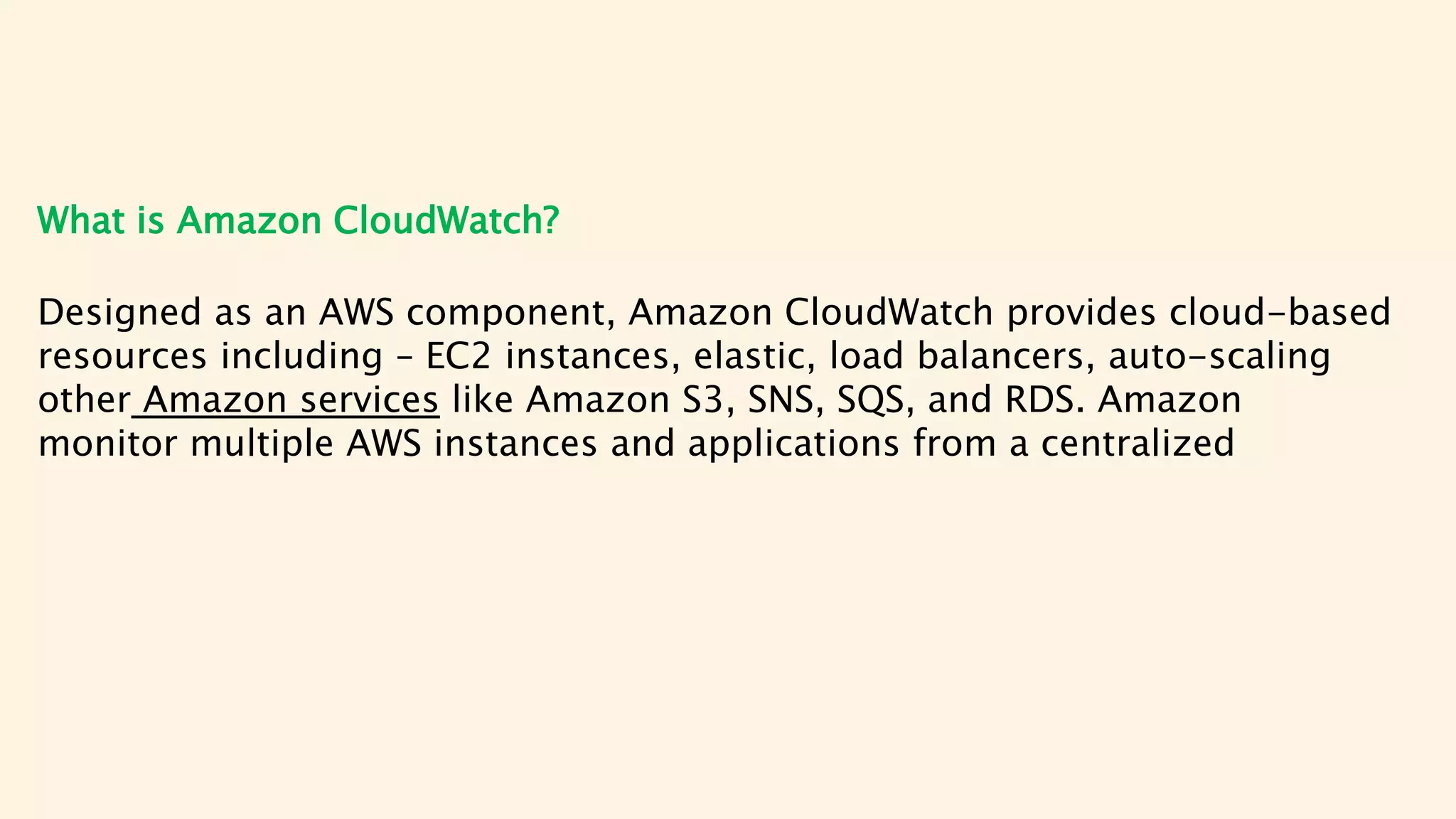 What is AWS Cloud Watch | PPTX