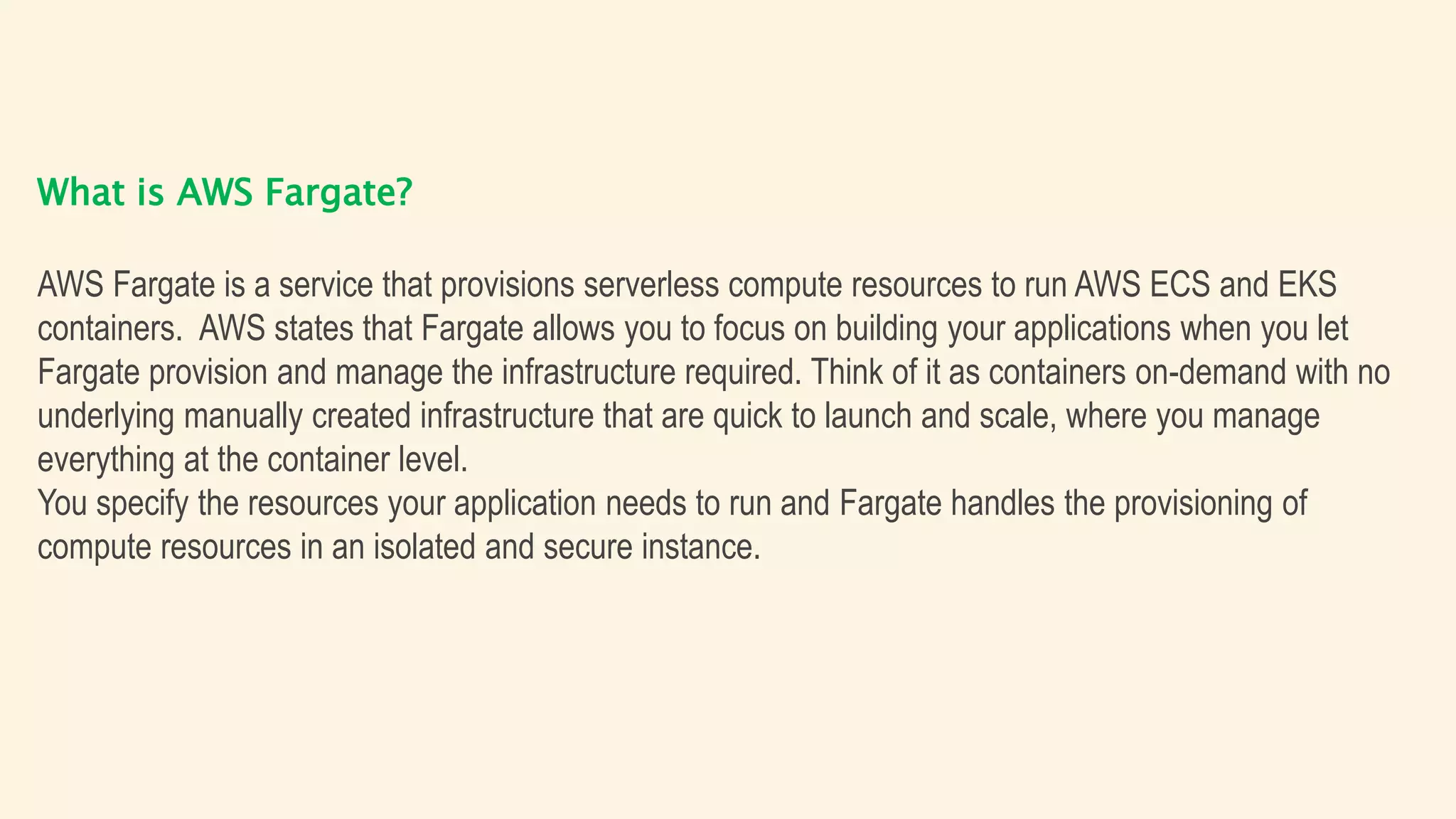 What is AWS Fargate | PPTX