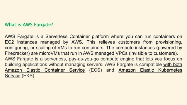 What is AWS Fargate | PPTX