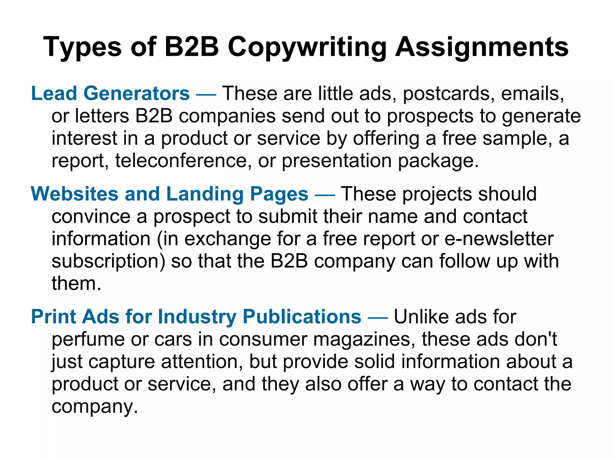 What is B2B Copywriting? | PPT