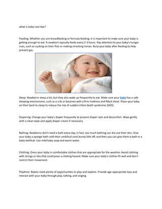 what is baby care tips | PDF