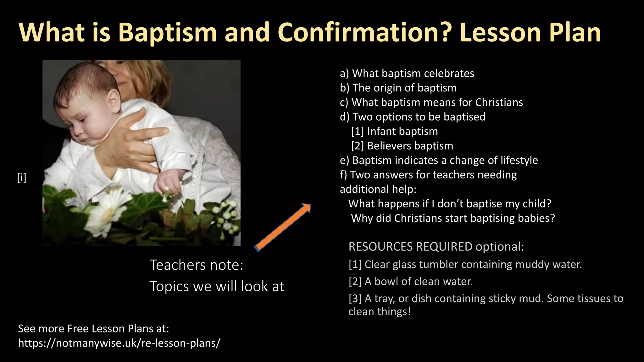 What is Baptism and Confirmation? Free Lesson Plan | PPT