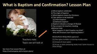 What is Baptism and Confirmation? Free Lesson Plan | PPT