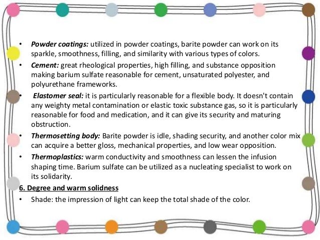 List of 6 different barite uses on your business | PPTX