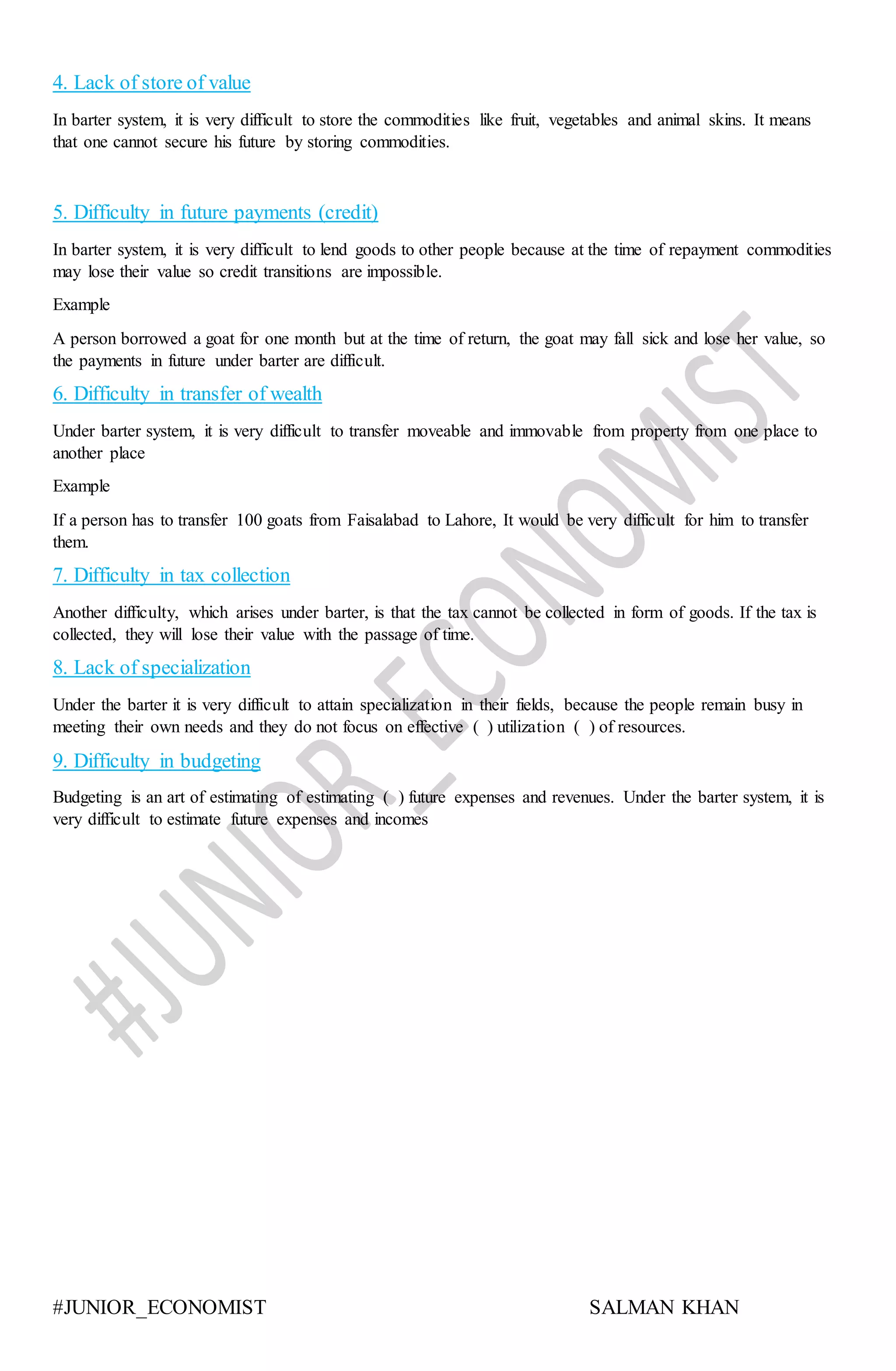 BARTER SYSTEM | DOCX