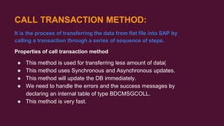 What is bdc in sap types of bdc | PPTX