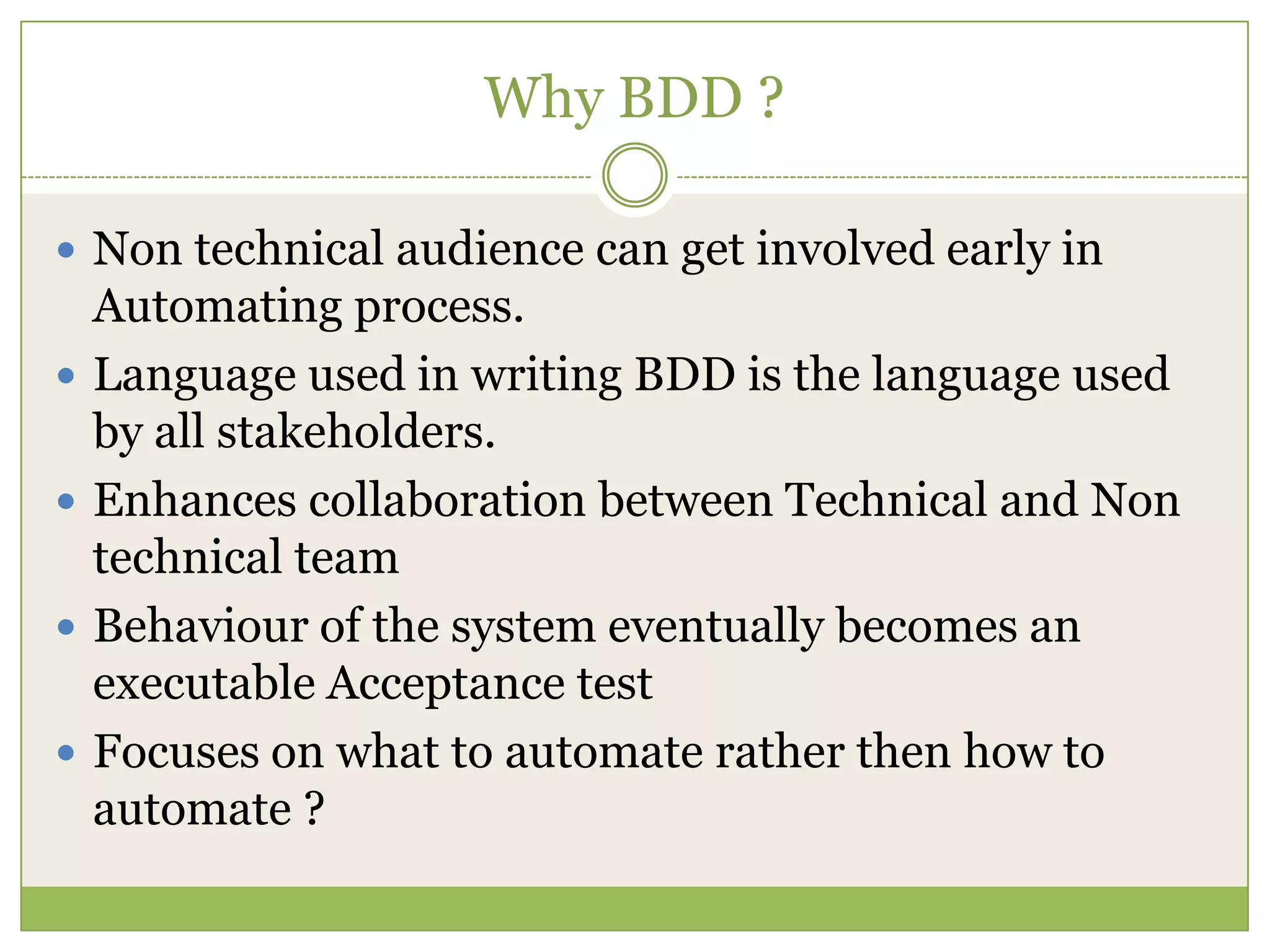 What is BDD | PPT