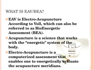 What is BEA | PPT | Holistic Health | Alternative Medicine