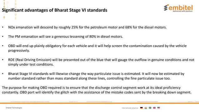 What is Bharat Stage VI | BS 6 Norms in Emission Control | PPTX ...