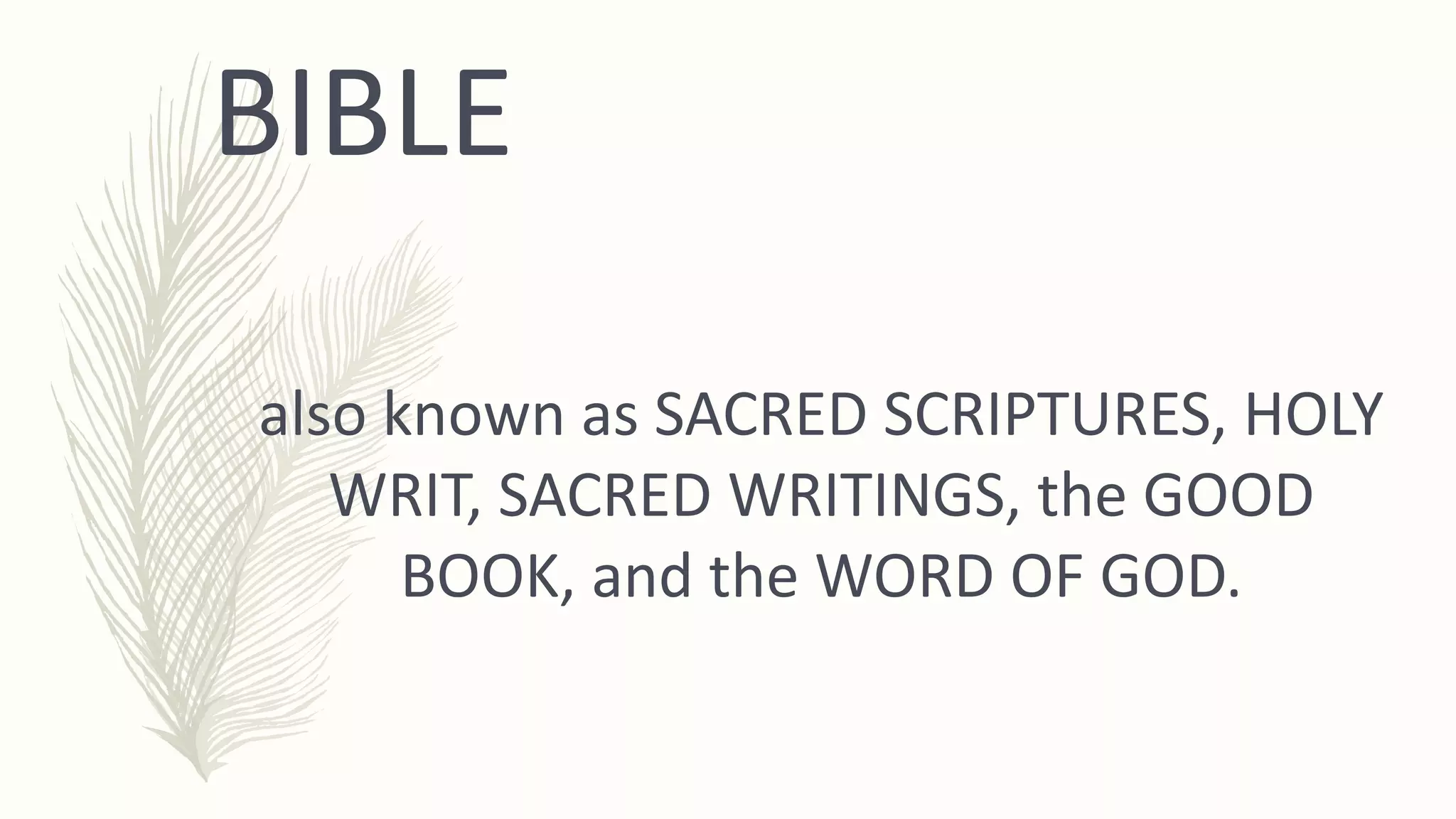 THE ROMAN CATHOLIC BIBLE | PPTX