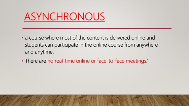 What is bichronous online class | PPT