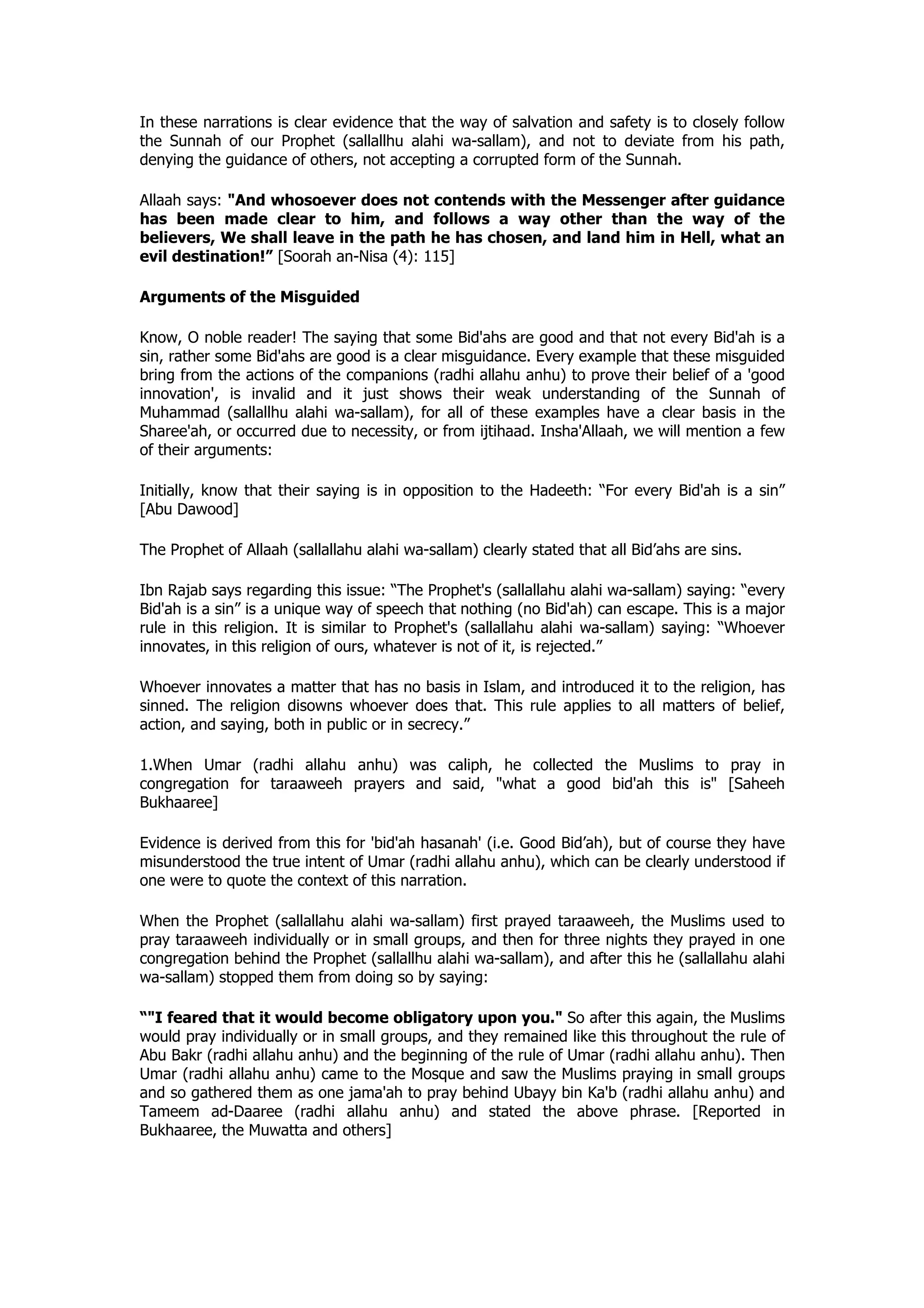 What is bid'ah | PDF