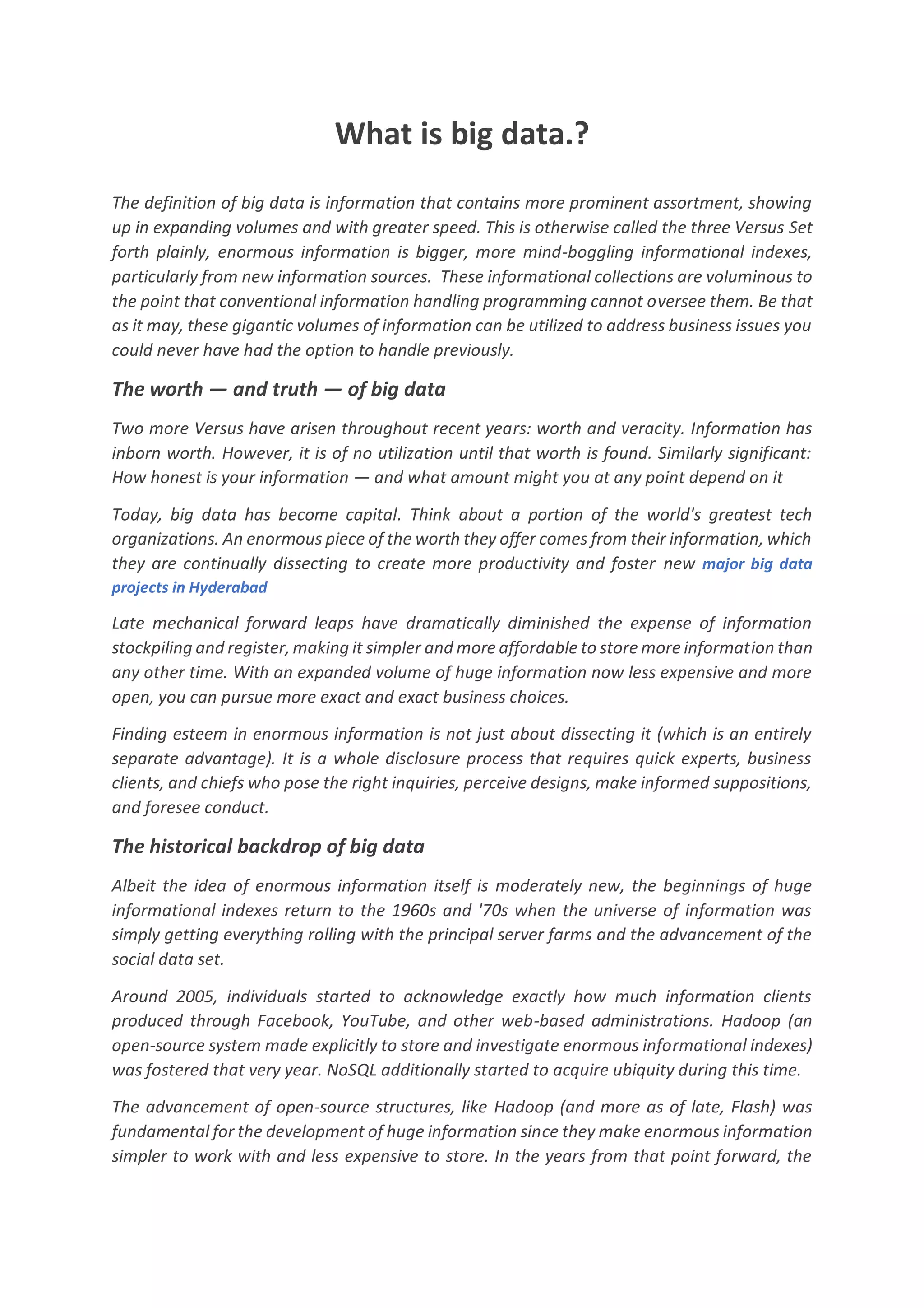 What is big data.pdf | Computing | Technology & Computing