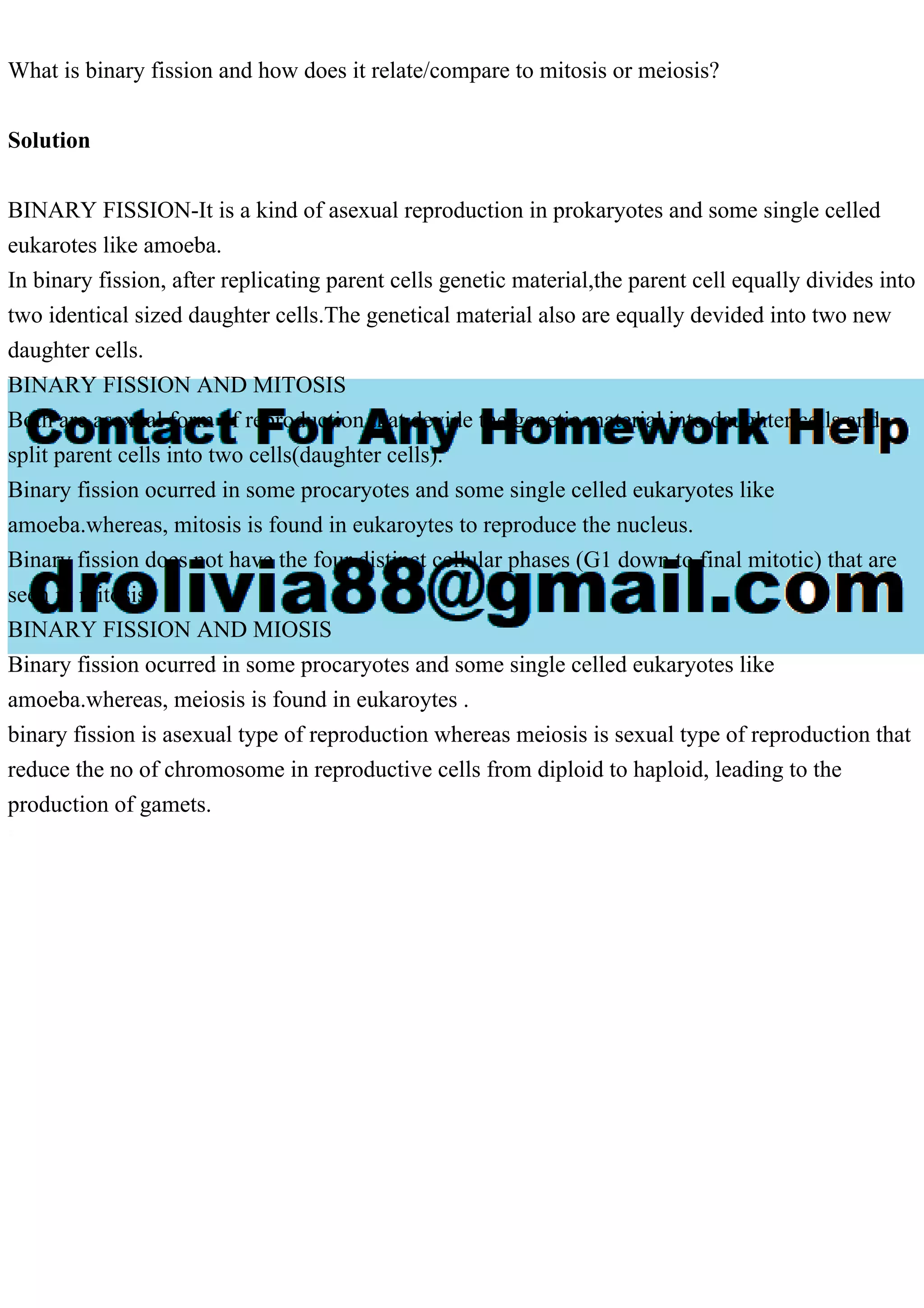 What is binary fission and how does it relatecompare to mitosis or .pdf