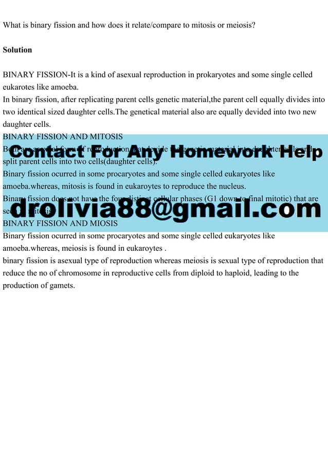 What is binary fission and how does it relatecompare to mitosis or .pdf