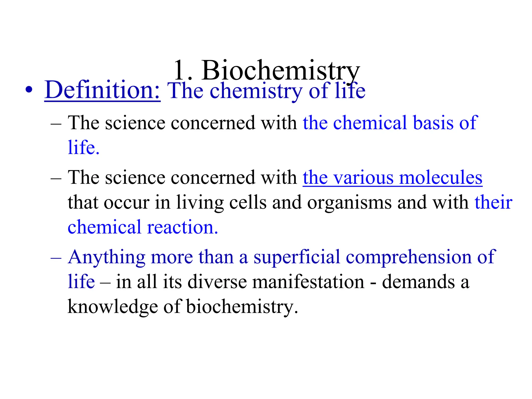 What is Biochemistry and its s c o p e | PPT