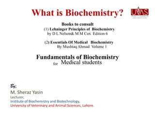 What is Biochemistry and its s c o p e | PDF