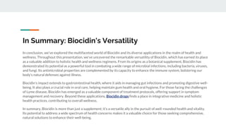 What is Biocidin Used For? | PPTX