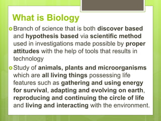 What is biology | PPTX