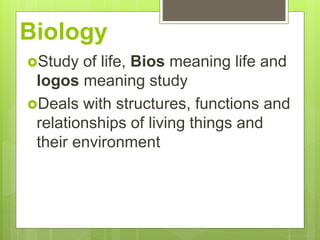 What is biology | PPTX