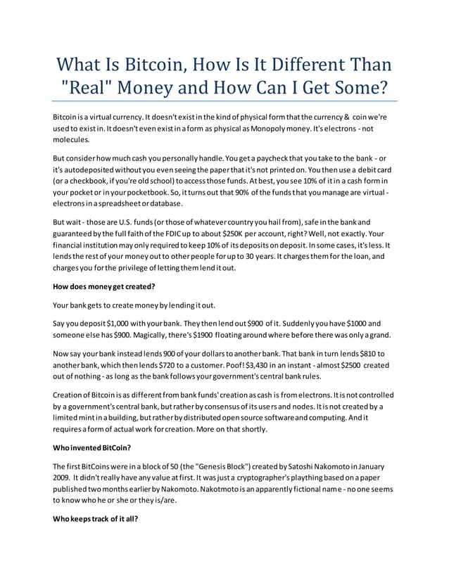 What is bitcoin | DOCX