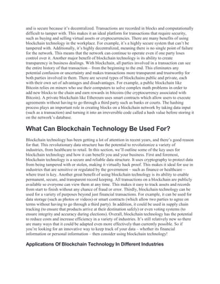 What Is Blockchain.pdf | Databases | Computer Software and Applications