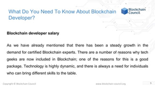 What is blockchain developer skills & salary | PPTX | Computing ...