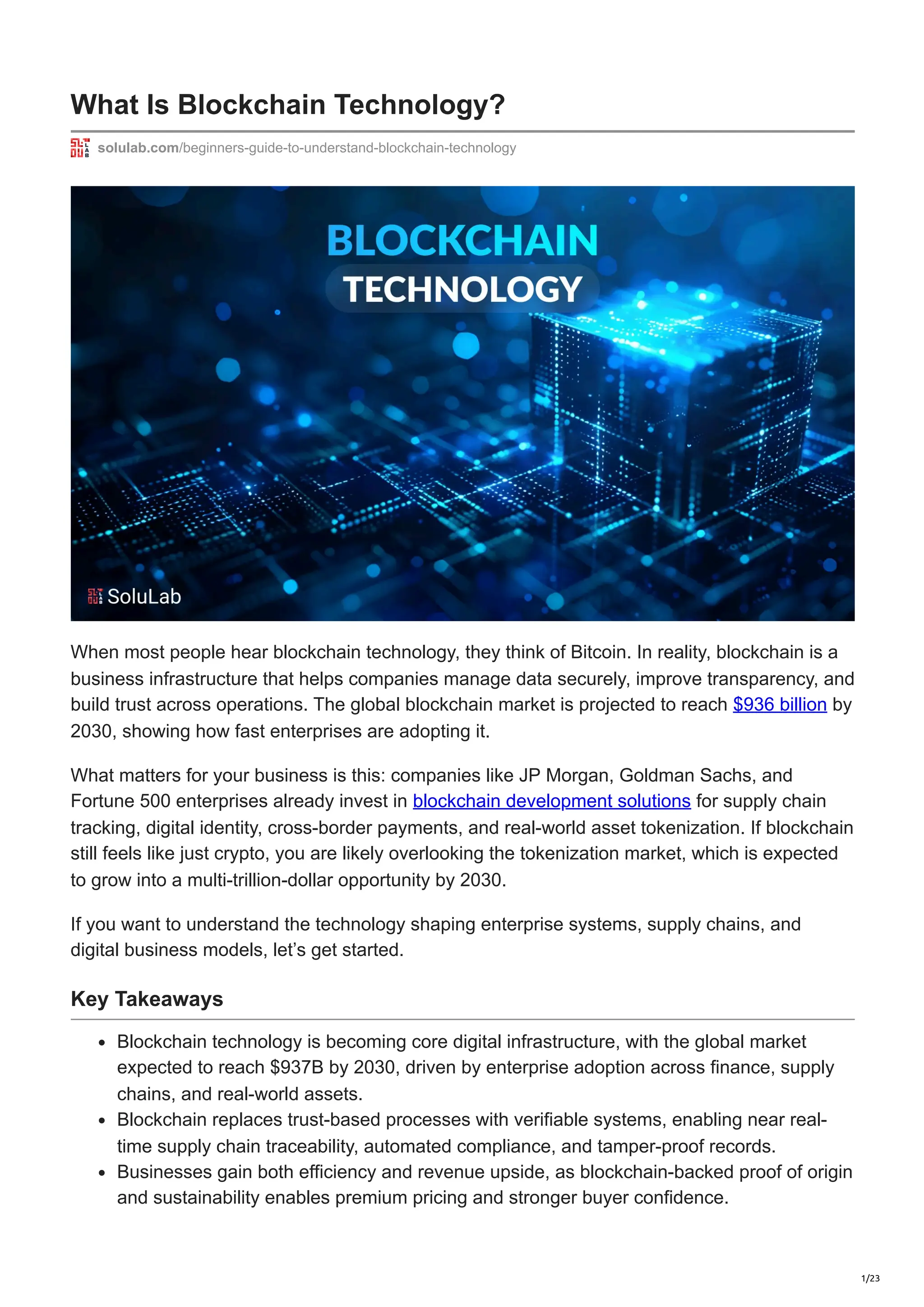 What Is Blockchain Technology A Simple Beginner’s Guide [2026]. | PDF