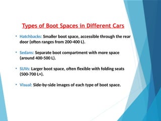 Understanding Boot Space in a Car | AUTOLIVENEWS | PPT