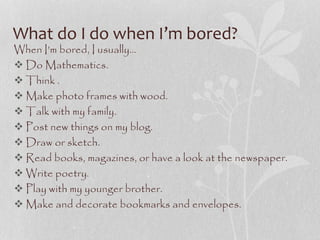 What is boredom | PPTX