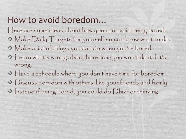 What is boredom | PPTX