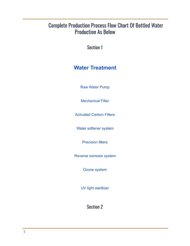 What is bottled water production process flow chart | PDF