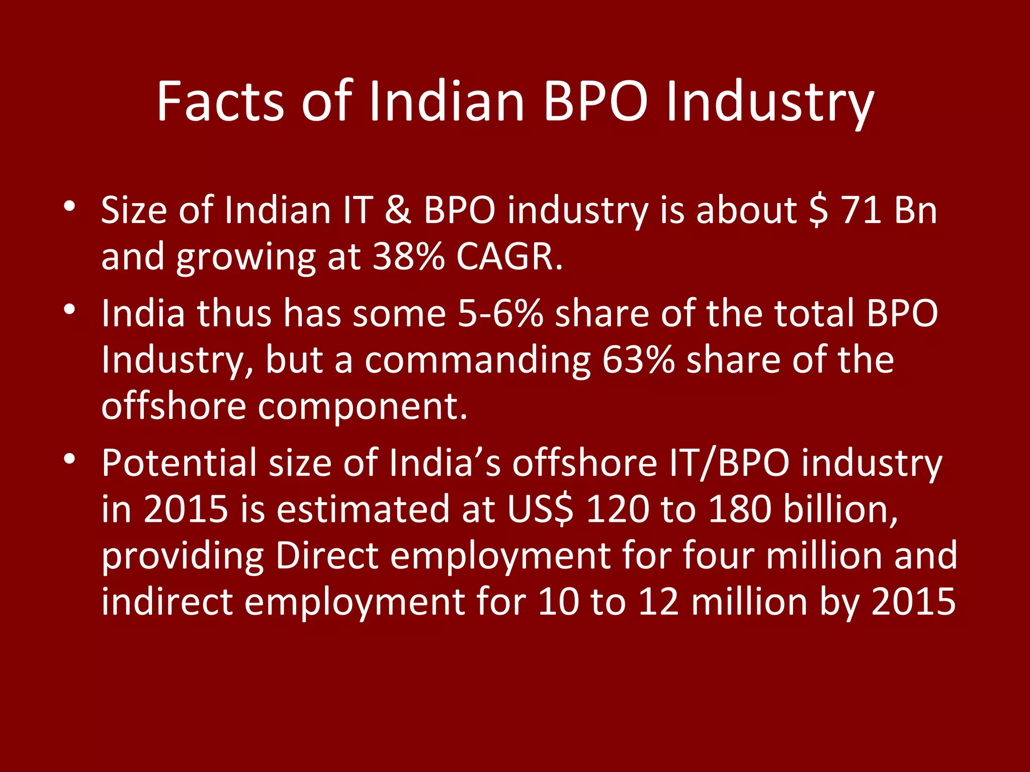 Indian IT & BPO industry | PPT | Business | Business and Finance