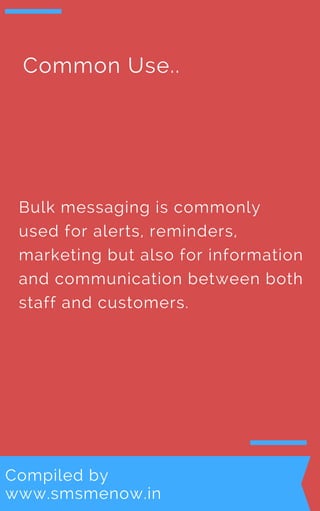 What is Bulk SMS and How it Works ? | PDF